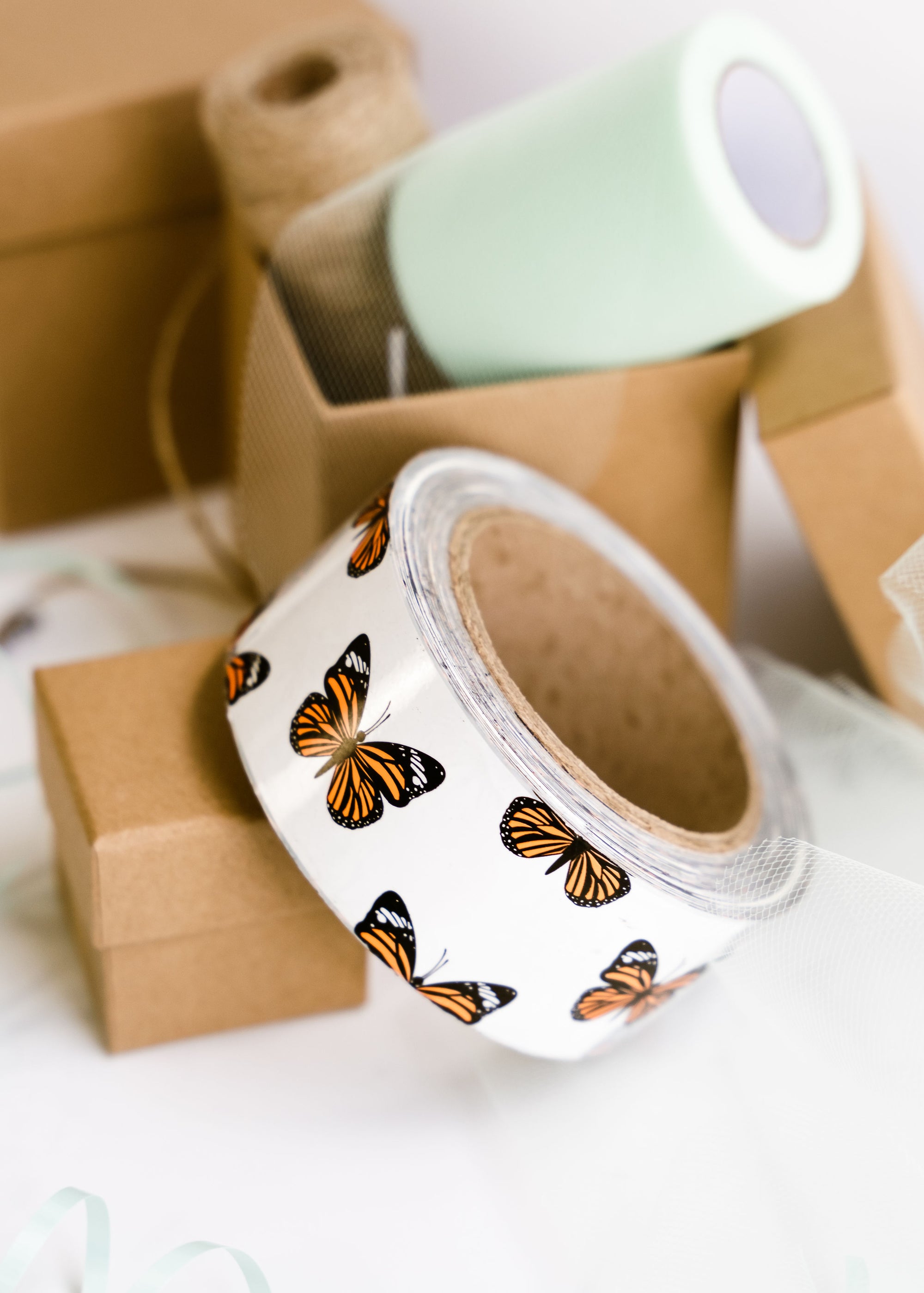 Monarch Butterfly Packaging Tape 2" - Package Mint