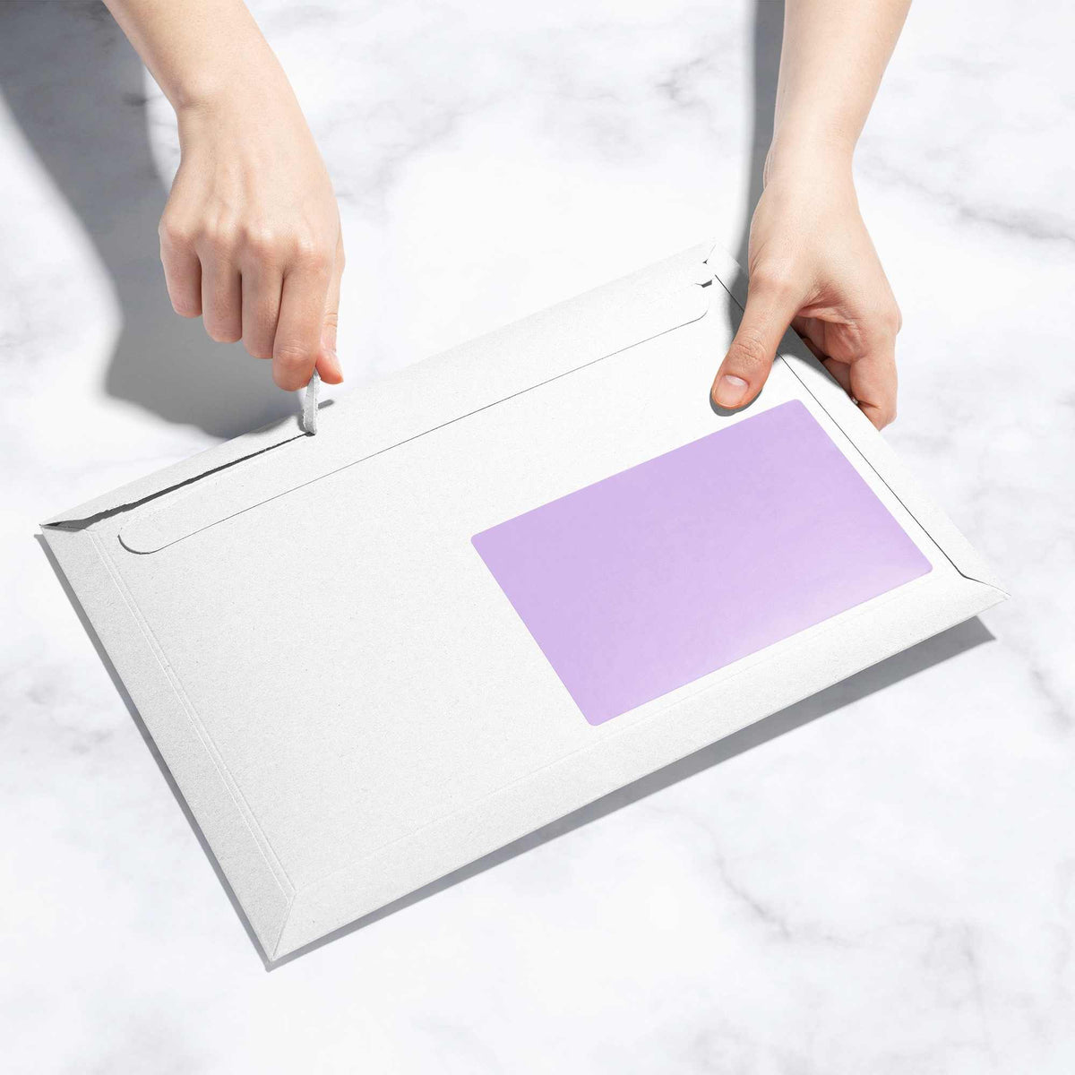 4X6 Thermal Label Purple Fanfold (500 Count) - Package Mint